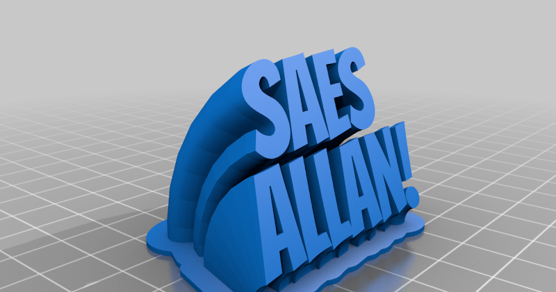 My Customized Sweeping 2-line name plate (Saes Allan) by skino ...