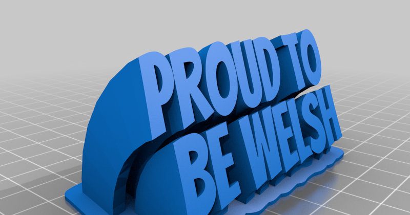 My Customized Sweeping 2-line name plate (Proud to be welsh) by skino ...