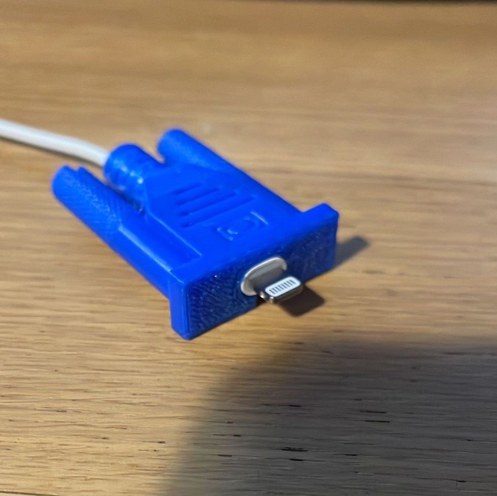 Apple Lightning cover Fake VGA by skino | Download free STL model ...