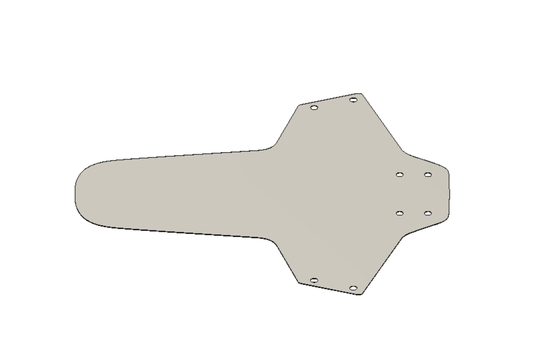 Swept-back MTB Mudguard by 45Matches | Download free STL model ...