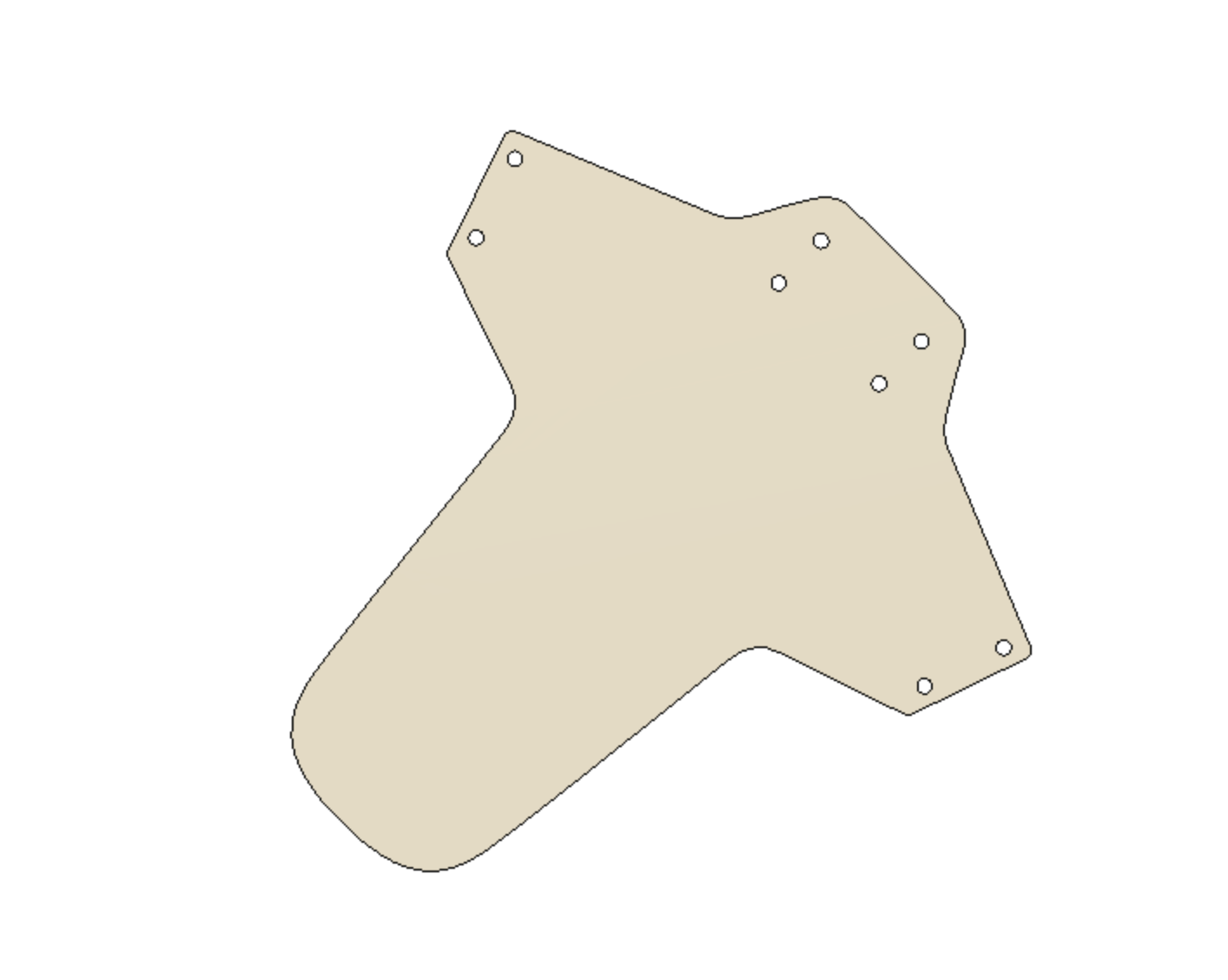 Swept-back MTB Mudguard by 45Matches | Download free STL model ...