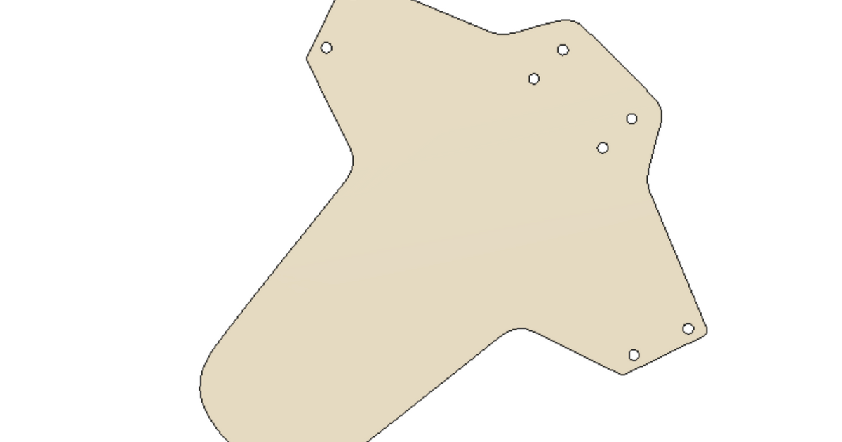 Swept-back MTB Mudguard by 45Matches | Download free STL model ...