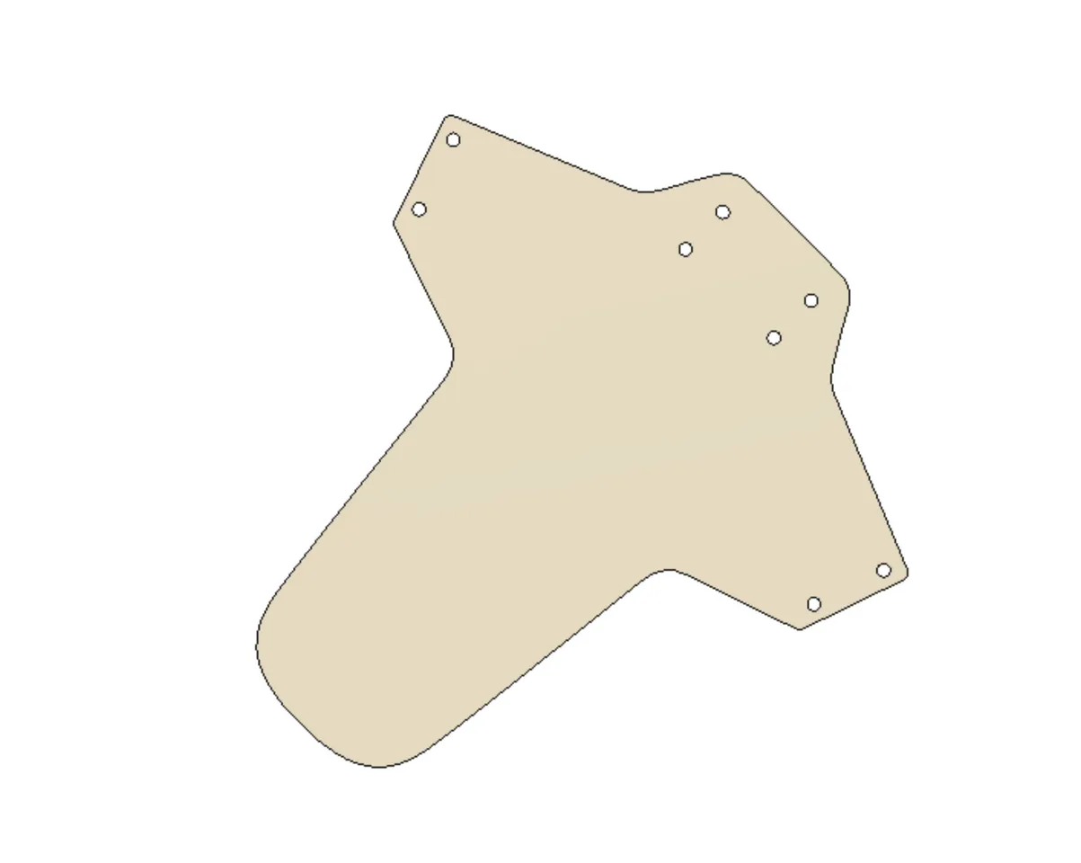 Swept-back MTB Mudguard by 45Matches | Download free STL model ...