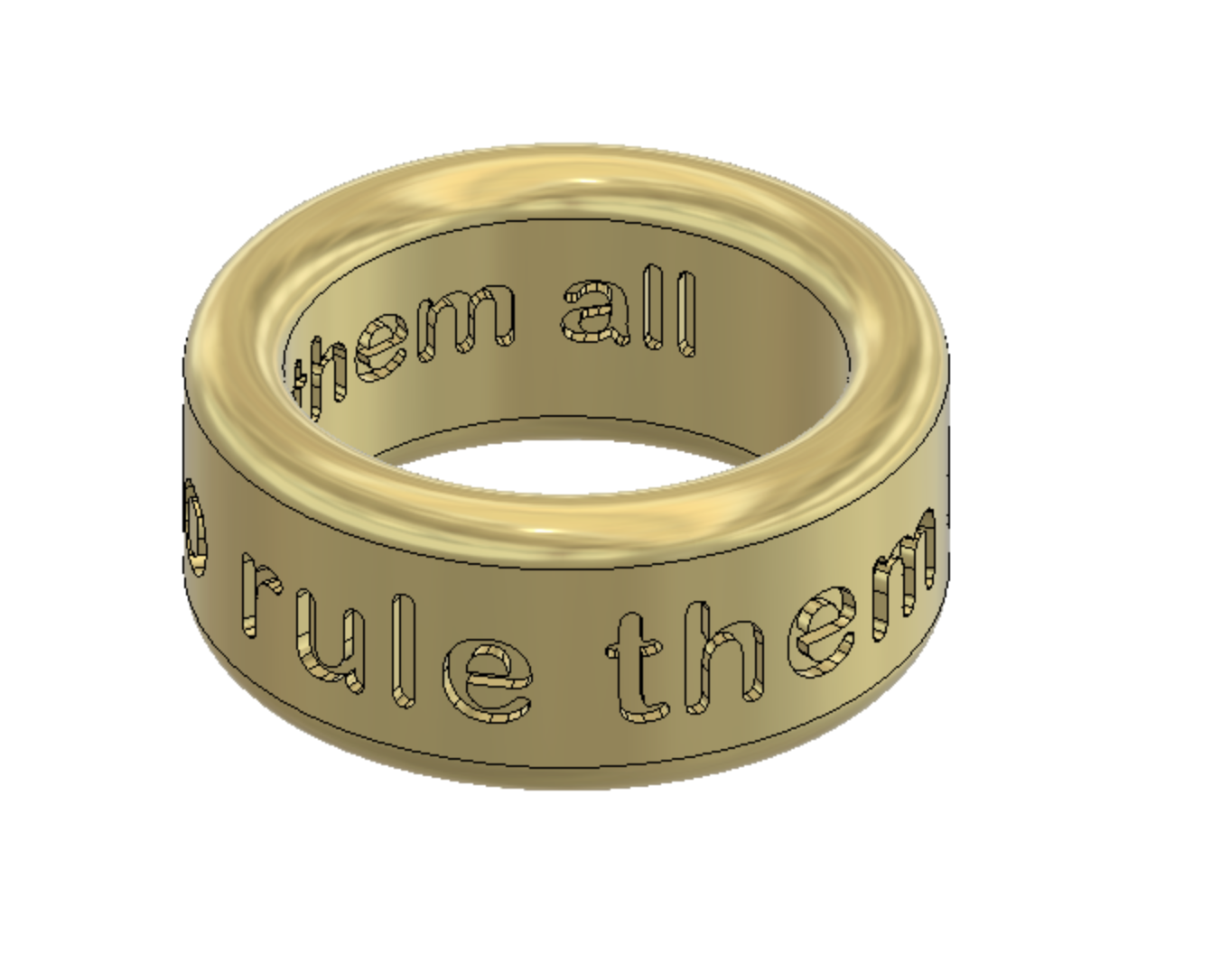One Ring to Rule Them All Ring by 45Matches | Download free STL model ...