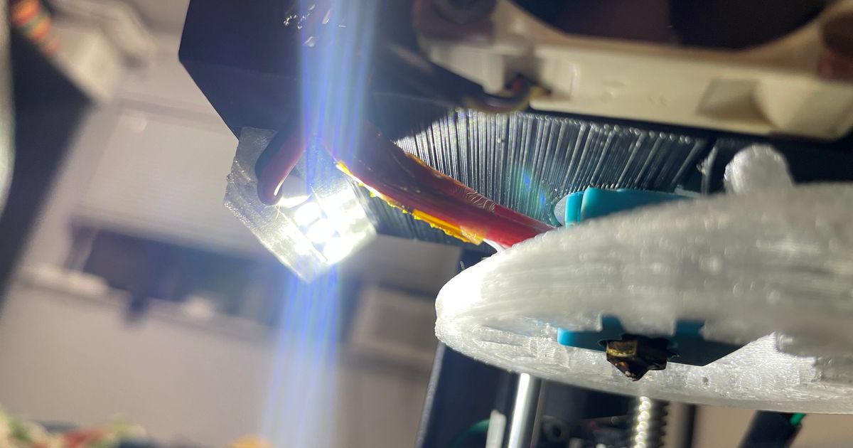 Hotend Box led attachment-GLUE-ON or complete by creat3 | Download free ...