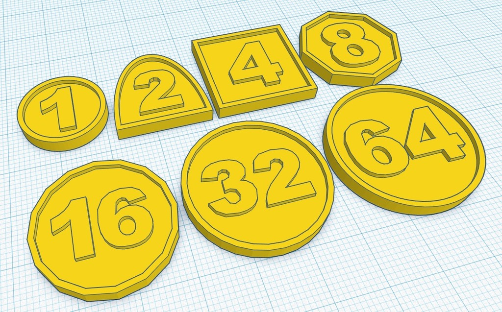 Learn basic math with binary coins by Viermalbe | Download free STL ...