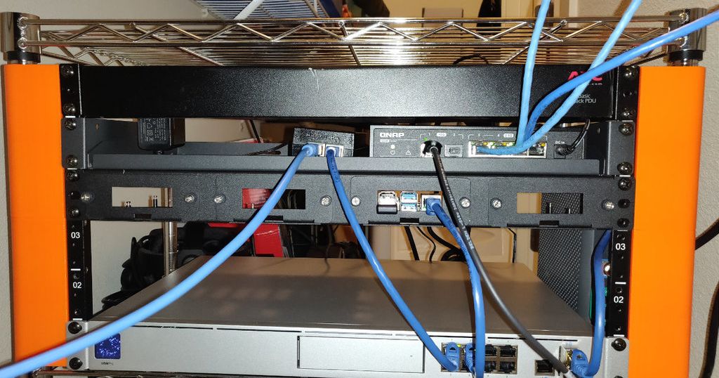 24" wire shelf to 19" rack mount adapter by Spitko | Download free STL ...