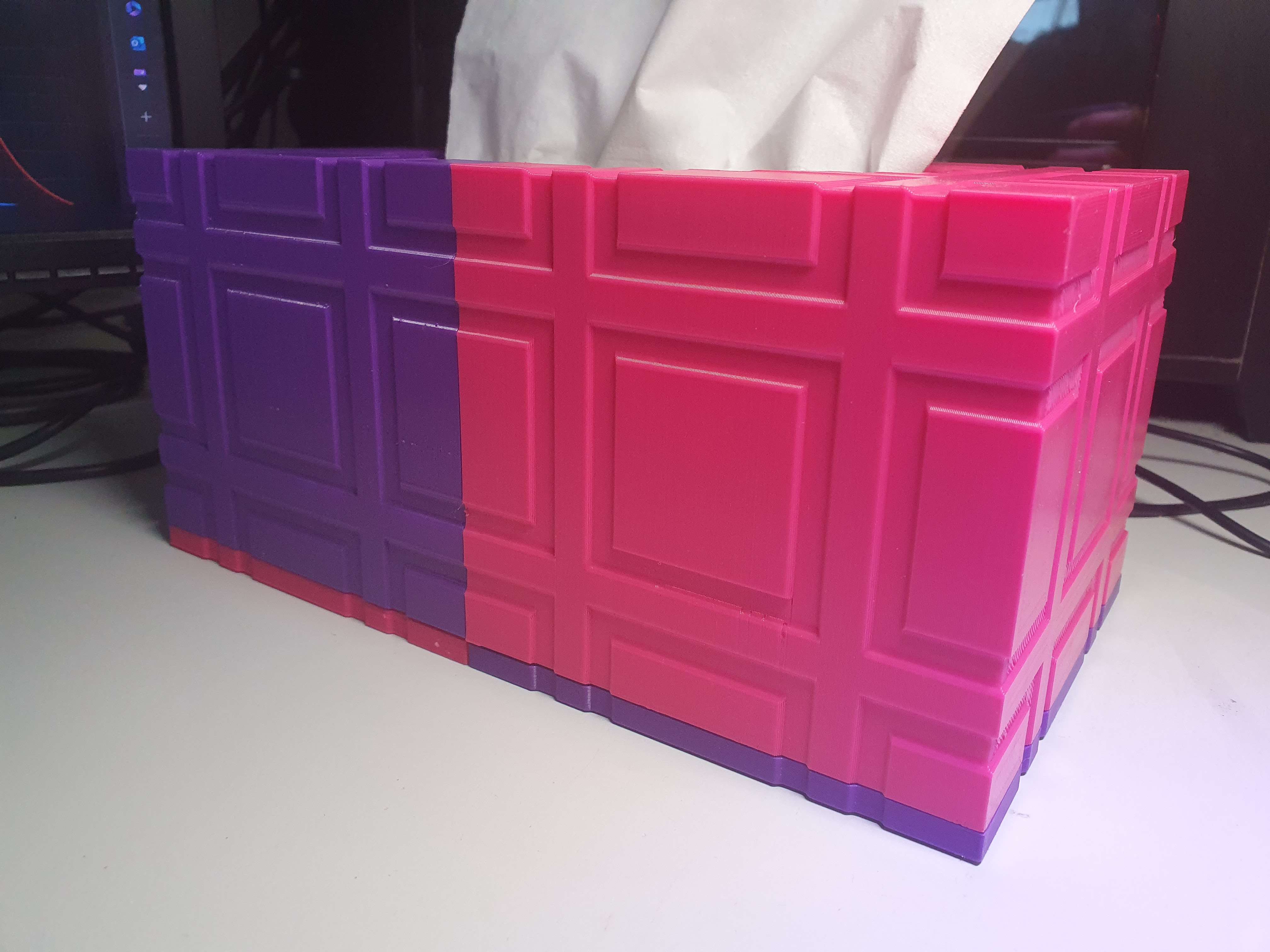 Squares Tissue Box Cover Split by TheLastPlasticBender | Download free ...