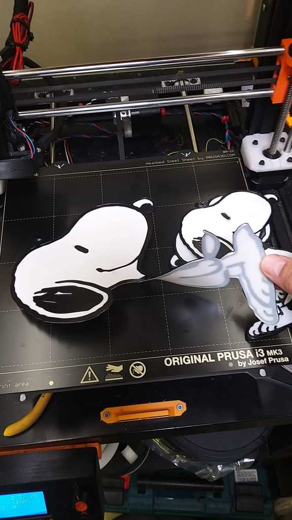 Peanuts Snoopy Flat Figure - Multi Material Model by ShmilCat ...