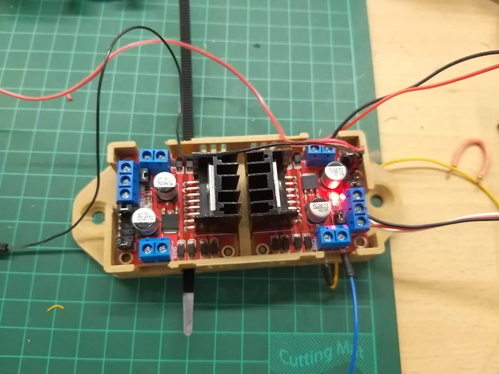 Double L298N Case with Zip-Tie closure and Screw holes for placement by ...