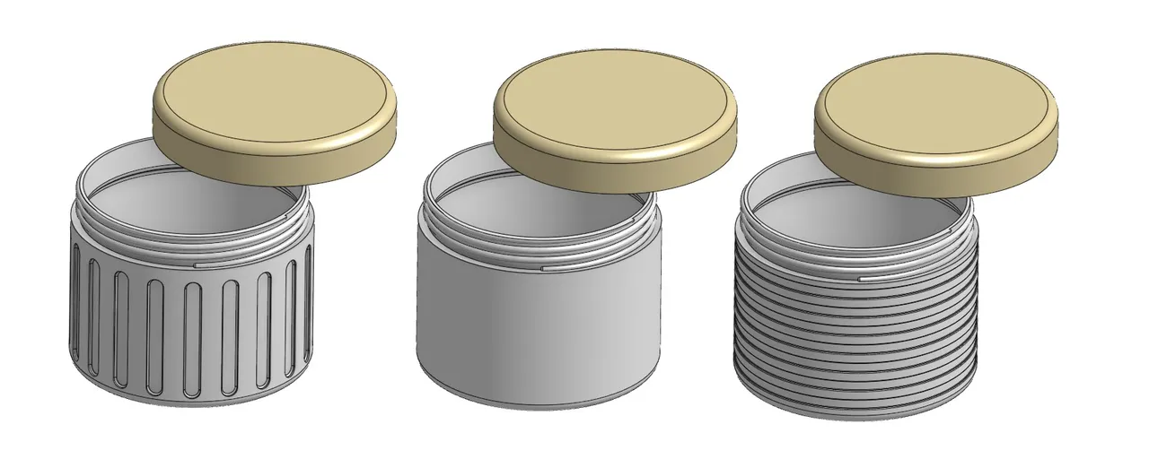 Jar with threaded lid by Vazzed | Download free STL model | Printables.com