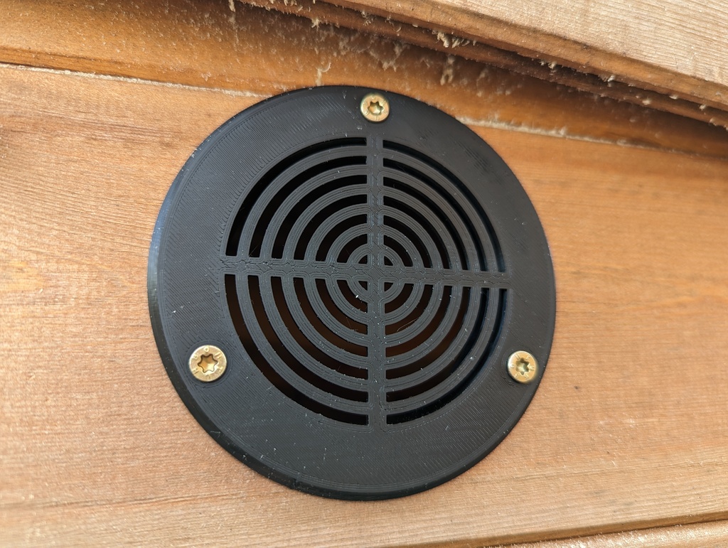 Air vent for shed (76mm hole) by Tommy Monk | Download free STL model ...