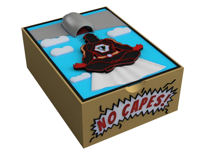 No Capes! - Tissue Box w/ Dust Cover by Dog Box | Download free STL ...