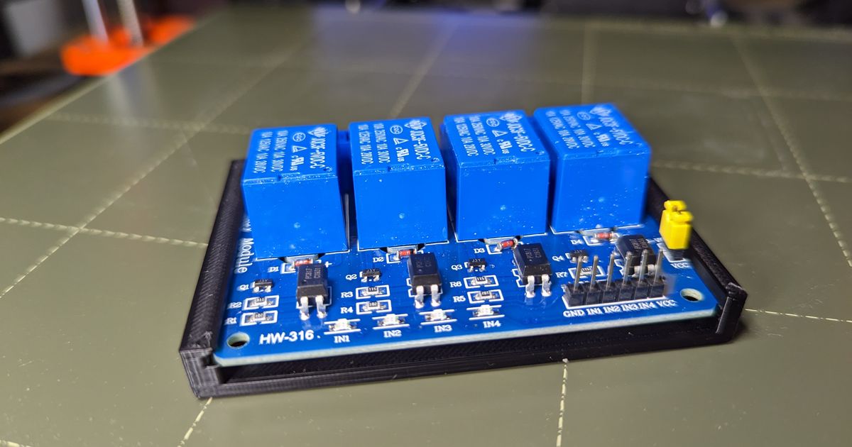 Quad Relay Board Mount by Bill Ruehl | Download free STL model ...