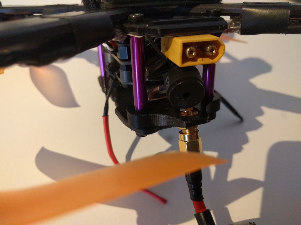 FPV antenna holder for QAV-Skitzo by tozes | Download free STL model ...