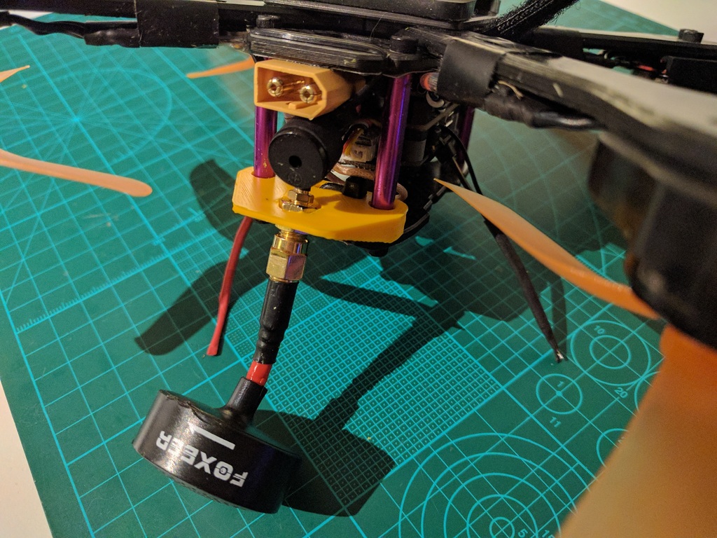 FPV antenna holder for QAV-Skitzo by tozes | Download free STL model ...