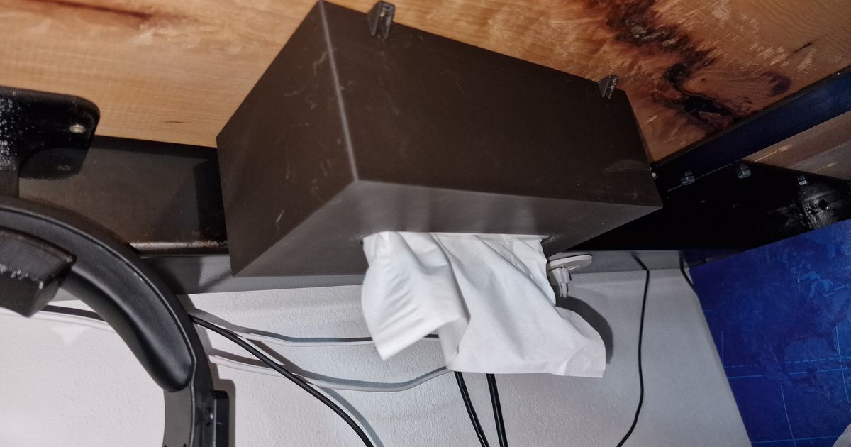 Under table tissue holder by m1a9r8e2k | Download free STL model ...