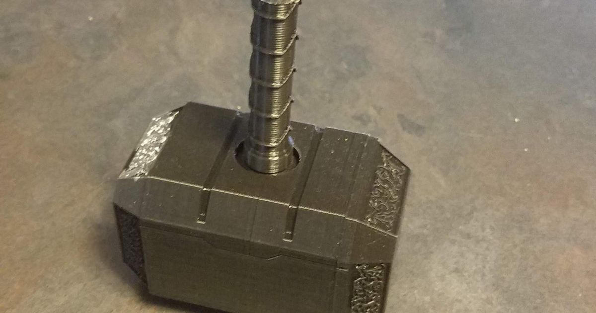 Mjolnir Hammer Bic Pen Split for better inscription and 120mm printers ...