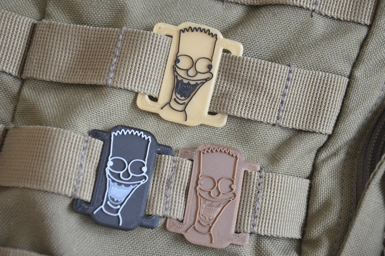 Molle patch clip "Crazy Bart" by firstgizmo | Download free STL model ...