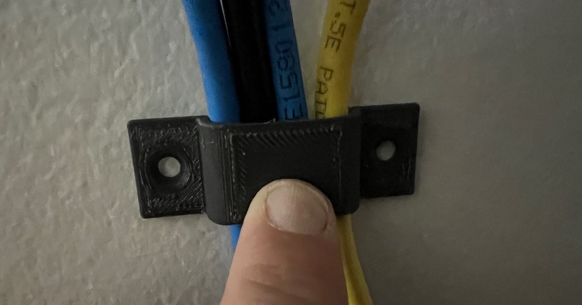 LAN cable bracket by Robert | Download free STL model | Printables.com