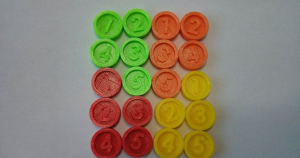 Jeton pour jeu 10 de chute / Tokens for Downfall game by ort | Download ...