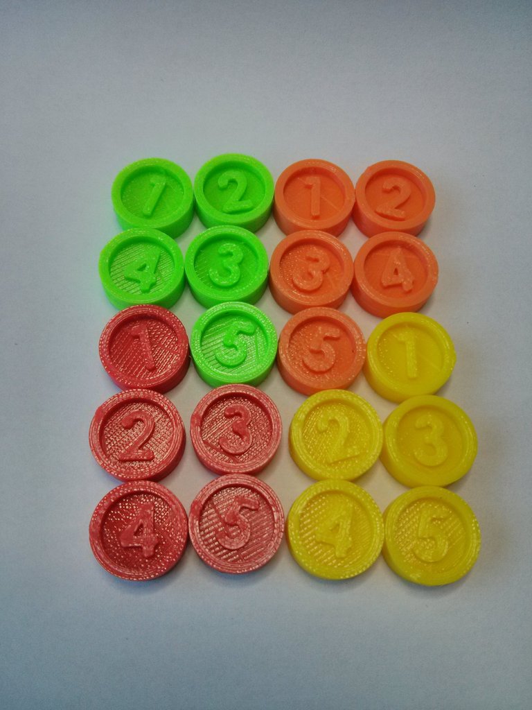 Jeton pour jeu 10 de chute / Tokens for Downfall game by ort | Download ...