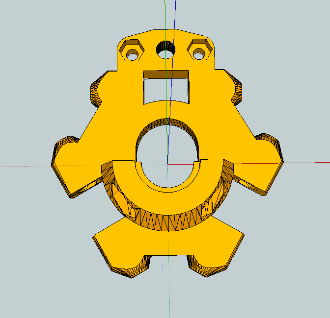 Kossel Mini E3D V6 Effector with BlTouch Mount by CrooksUSA | Download ...