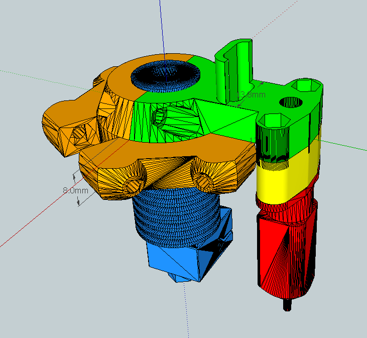 Quick & Easy BlTouch Mount for a Kossel Mini E3D V6 Effector by ...