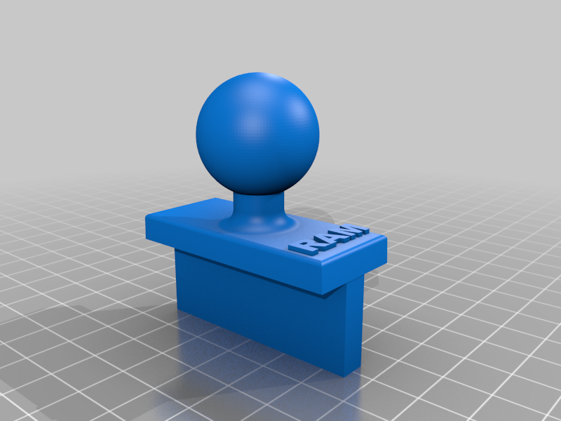 RAM Mount 1 inch Ball for Vise by oml4me | Download free STL model ...