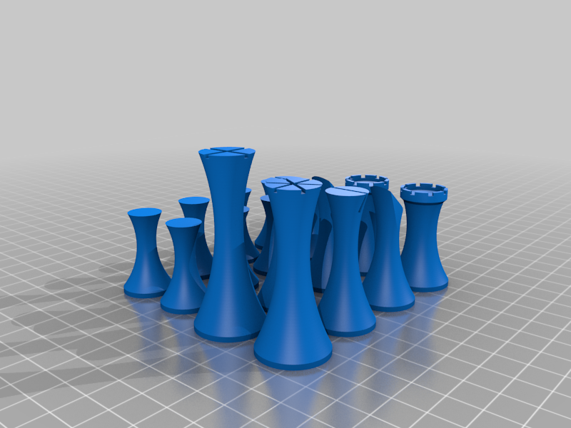 Minimalist contemporary chess set v2 by link0007 | Download free STL ...
