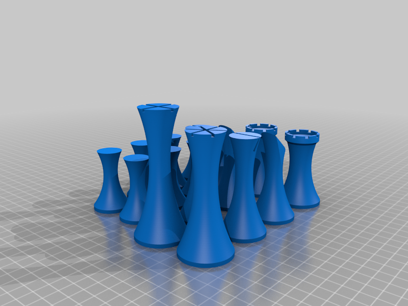 Minimalist contemporary chess set v2 by link0007 | Download free STL ...