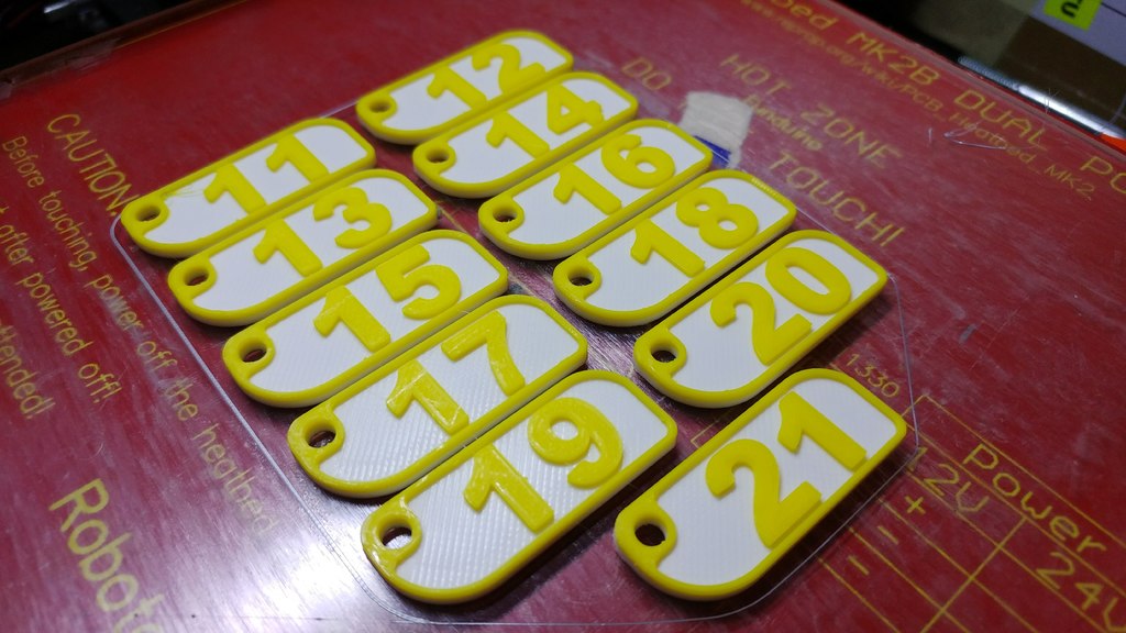 Keychain numbers 11-21 by pavol.n | Download free STL model ...