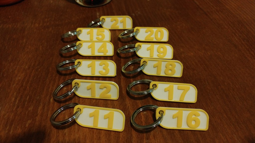 Keychain numbers 11-21 by pavol.n | Download free STL model ...