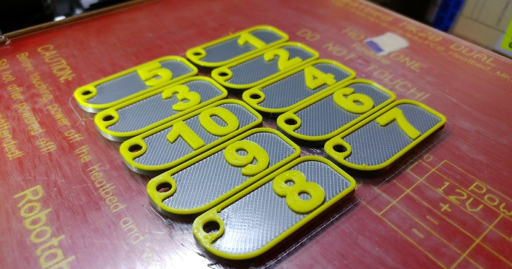 Keychain numbers 1-10 by pavol.n | Download free STL model | Printables.com