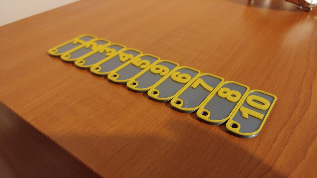 Keychain numbers 1-10 by pavol.n | Download free STL model | Printables.com