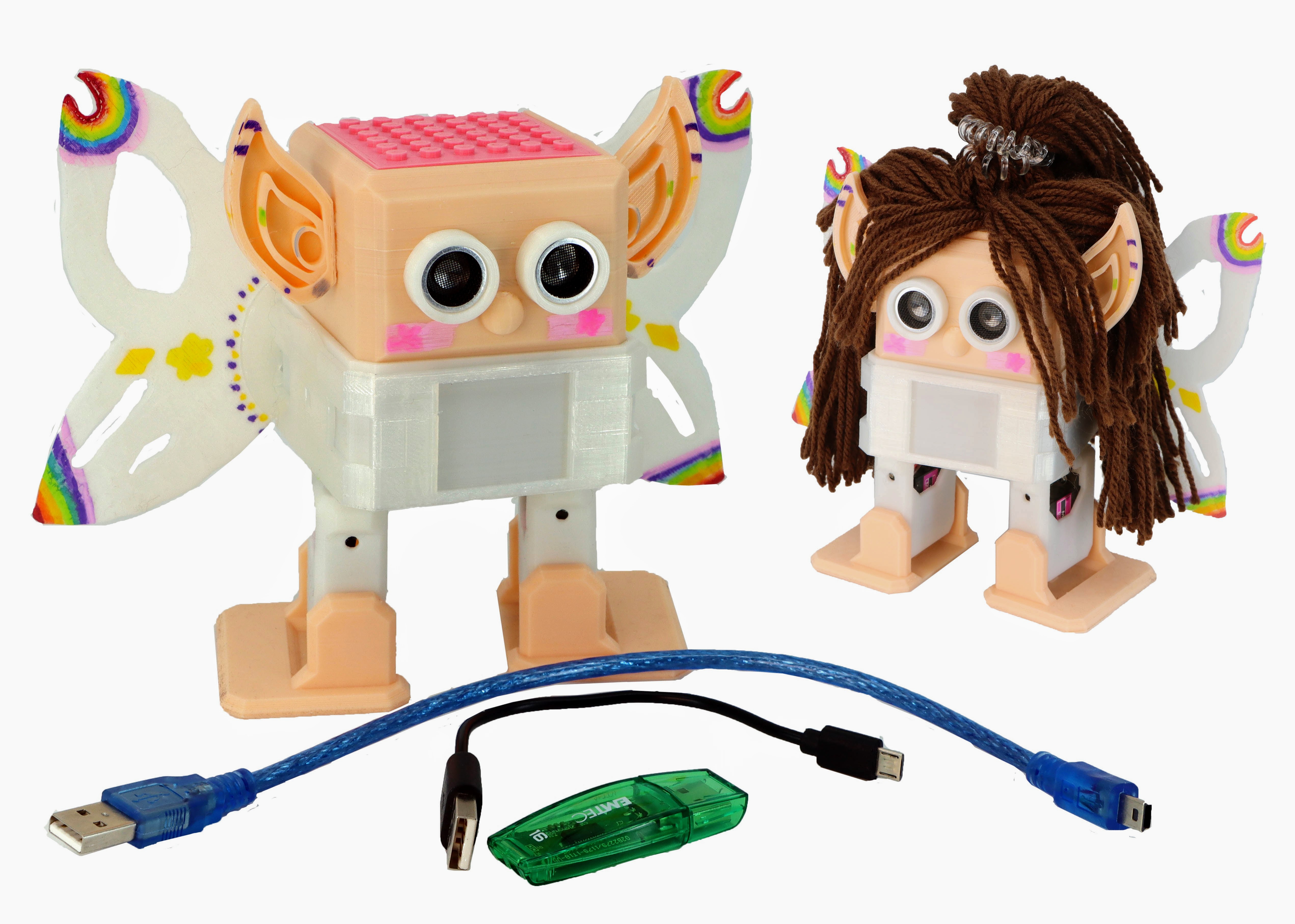 Otto Biped with LED matrix & rechargeable 9V battery by CoolTrish ...