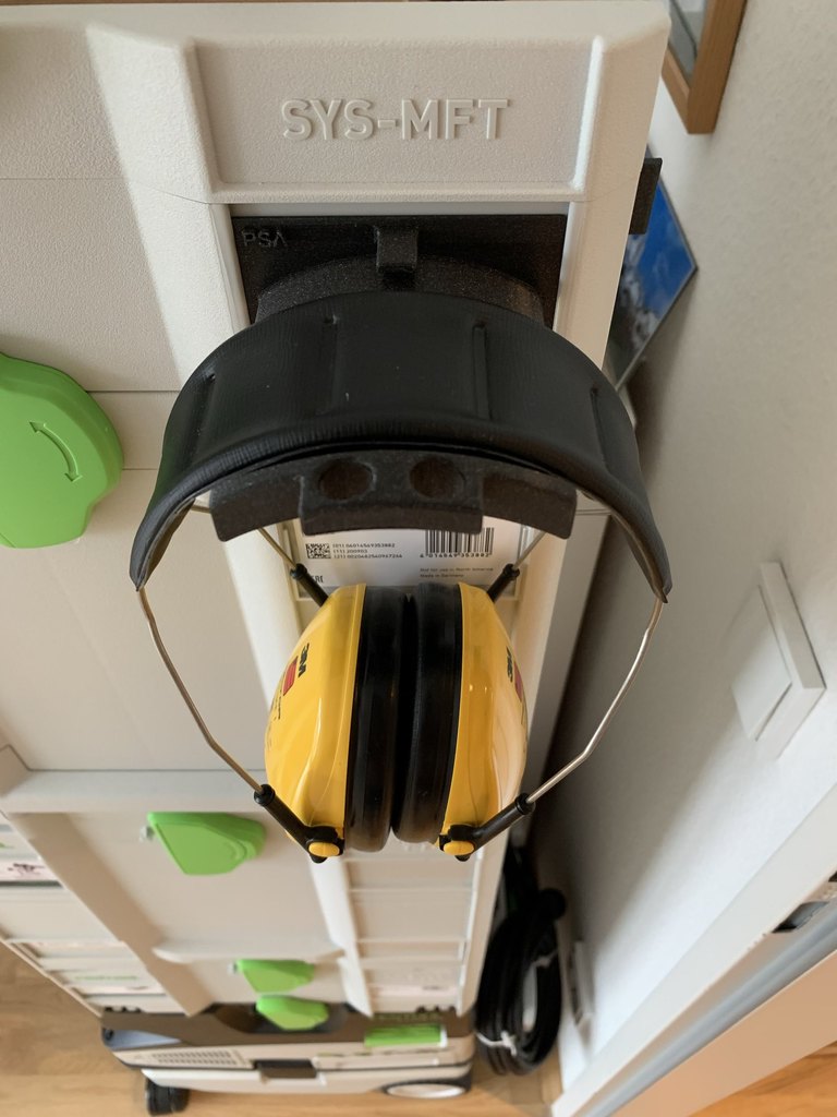 Festool Systainer (T-Loc) Mount for hearing protection (3M Peltor) and ...