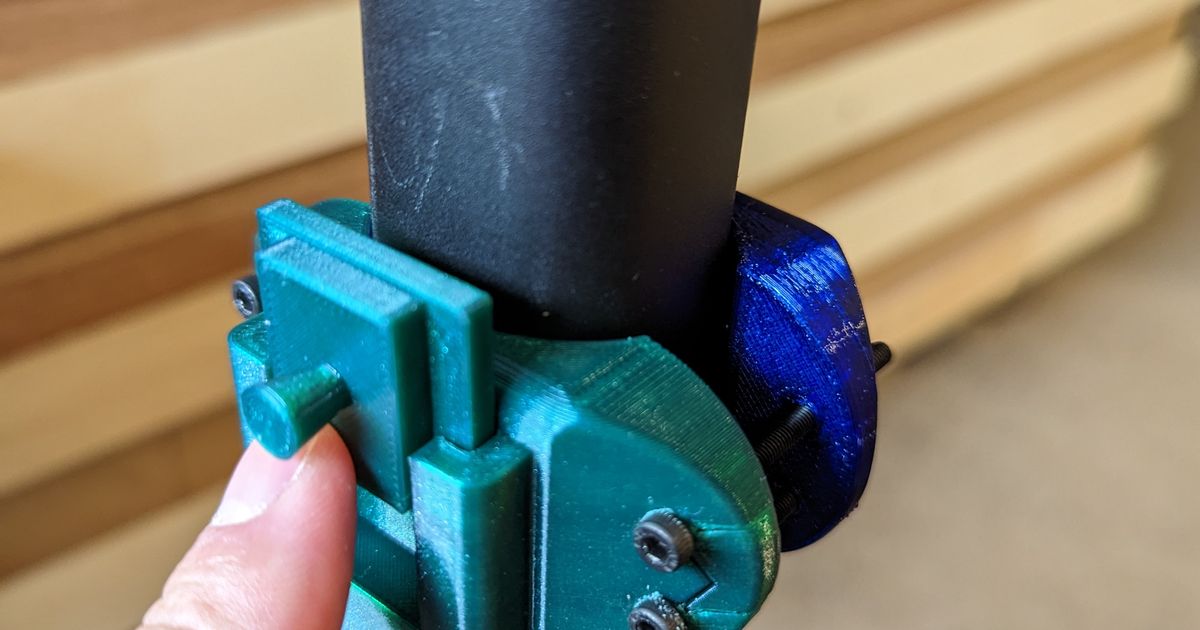 Pole Clamp with Slide-in Slot by alextricity | Download free STL model ...