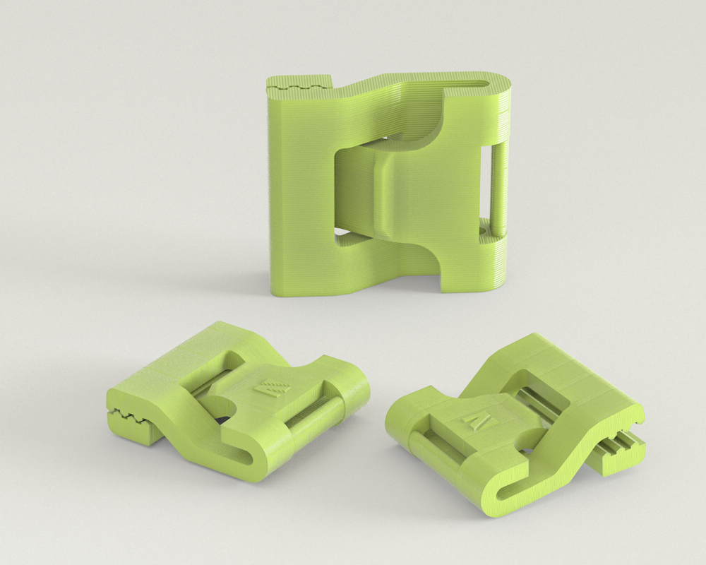 Rubberband Clip / Buckle by FunkyArt | Download free STL model ...