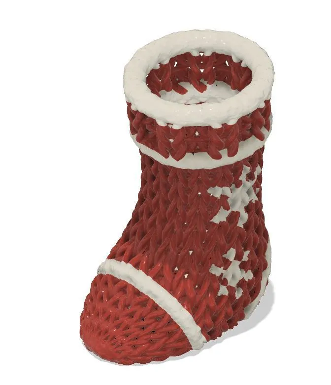 Knitted Stocking - Dual Color by W3DMaker | Download free STL model ...