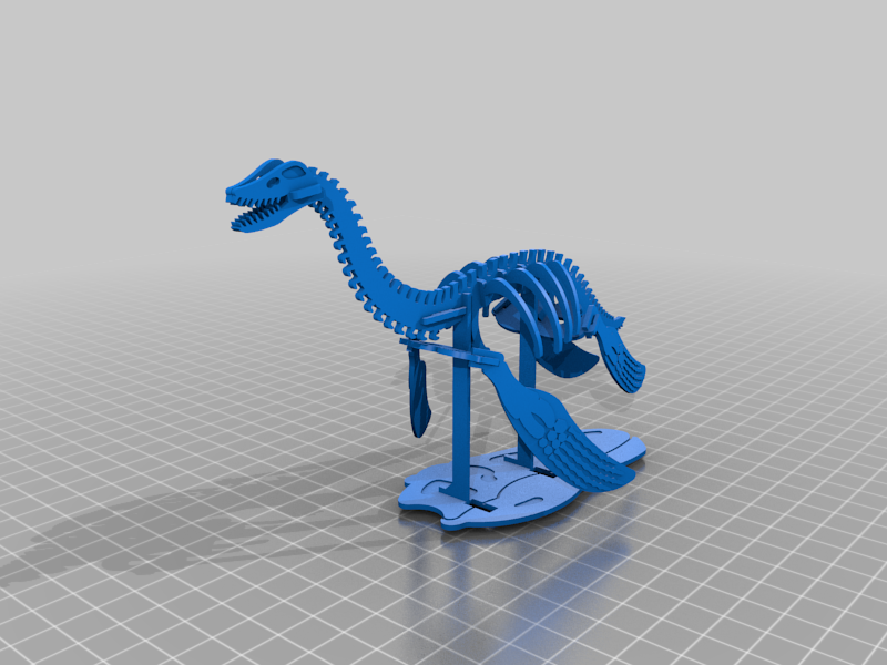 [3Dino Puzzle] Classic Style Plesiosaurus by STAG_B | Download free STL ...