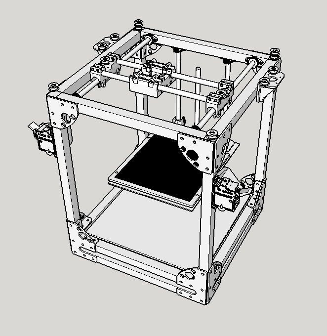 ROB-O Junior FFF 3D Printer using 80/20s 10/10 (1"x1") extrusion by ...