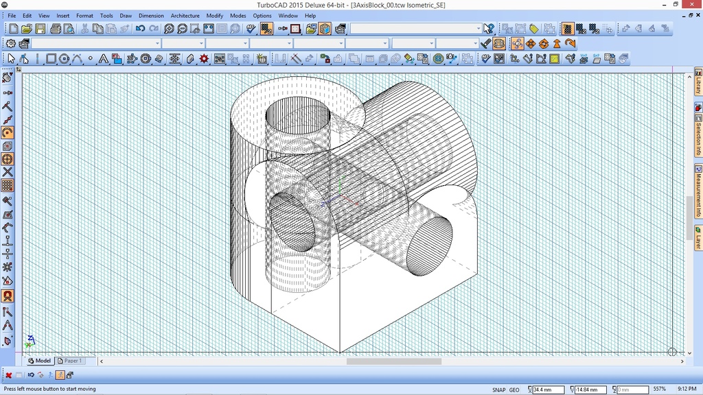 6mm, 1/4" 3-Axis Prototype Block by spingoogL | Download free STL model ...