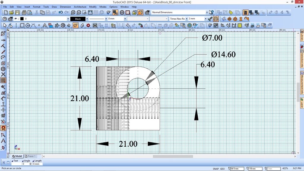 6mm, 1/4" 3-Axis Prototype Block by spingoogL | Download free STL model ...