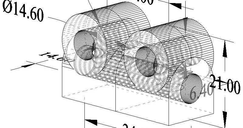 6mm, 1/4" 2-Axis Dual Block - 20mm by spingoogL | Download free STL ...