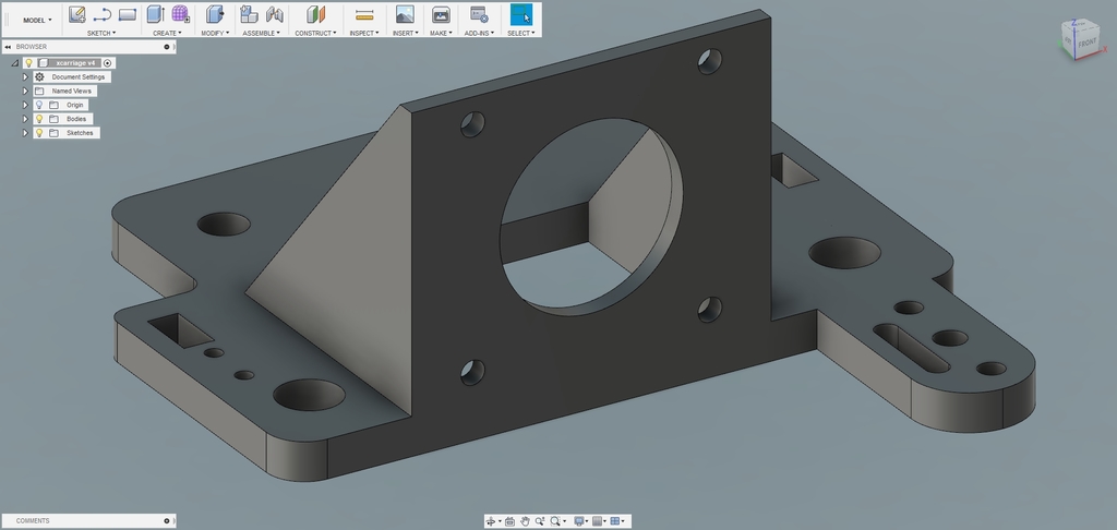 Tevo Tarantula X carriage for e3dv6 with Tevo Titan and BLTouch by ...