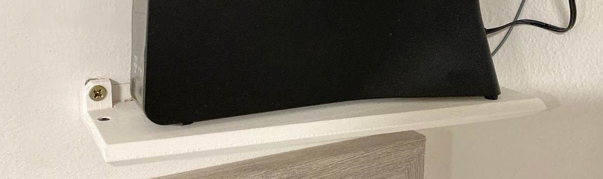 Corner shelf for modem - optimized for Prusa Mini by Jan Vlcek ...