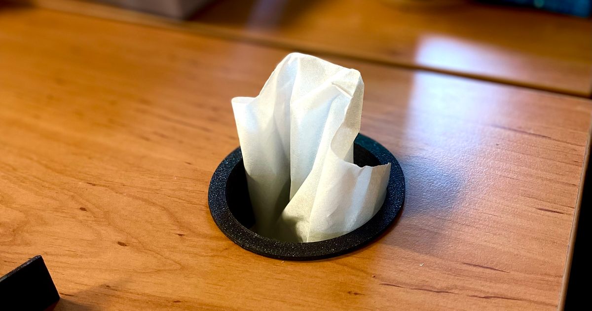 Table hole tissue dispenser box holder od autora Jakub Frasunek ...