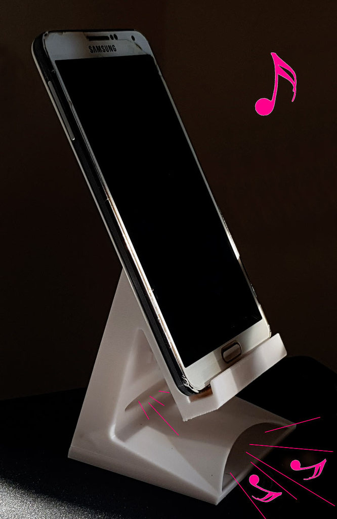 stand_phone_amplified by Lune Design | Download free STL model ...