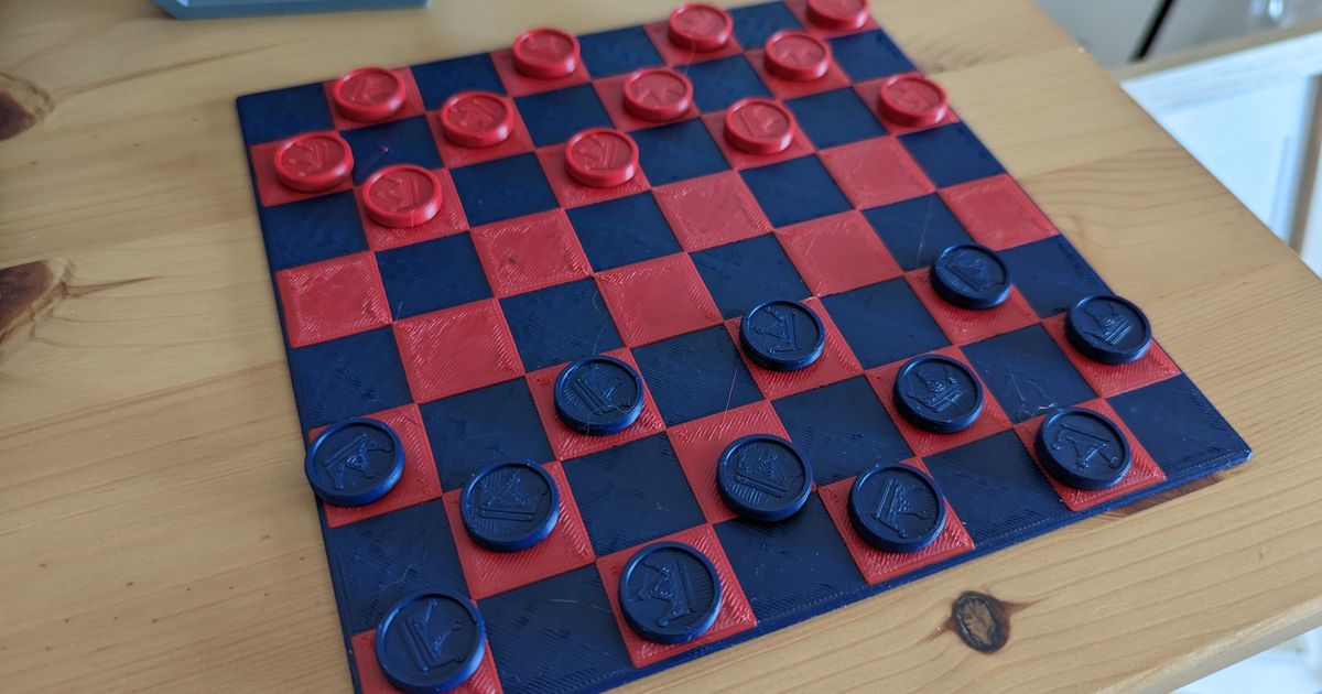 Checkers Game By Biny Download Free Stl Model